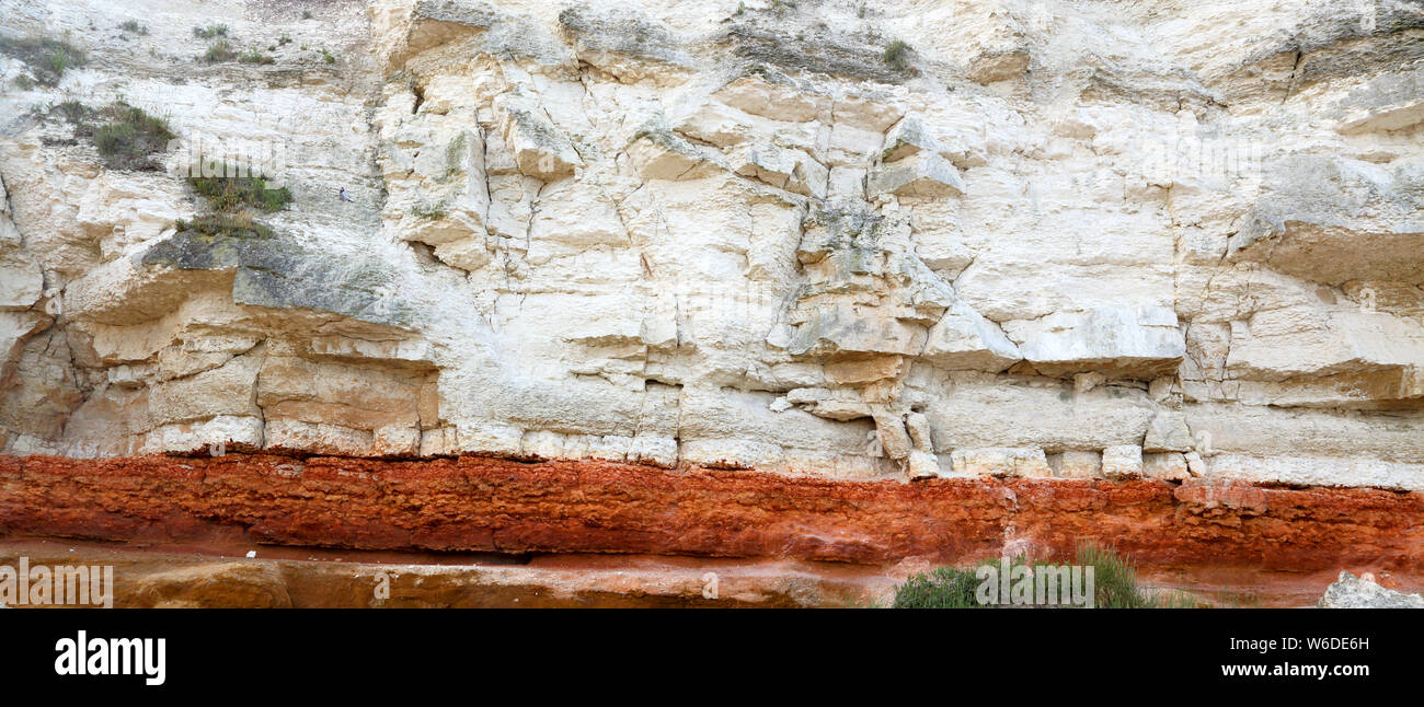 the famous multi coloured cliffs at hunstanton on the north norfolk ...