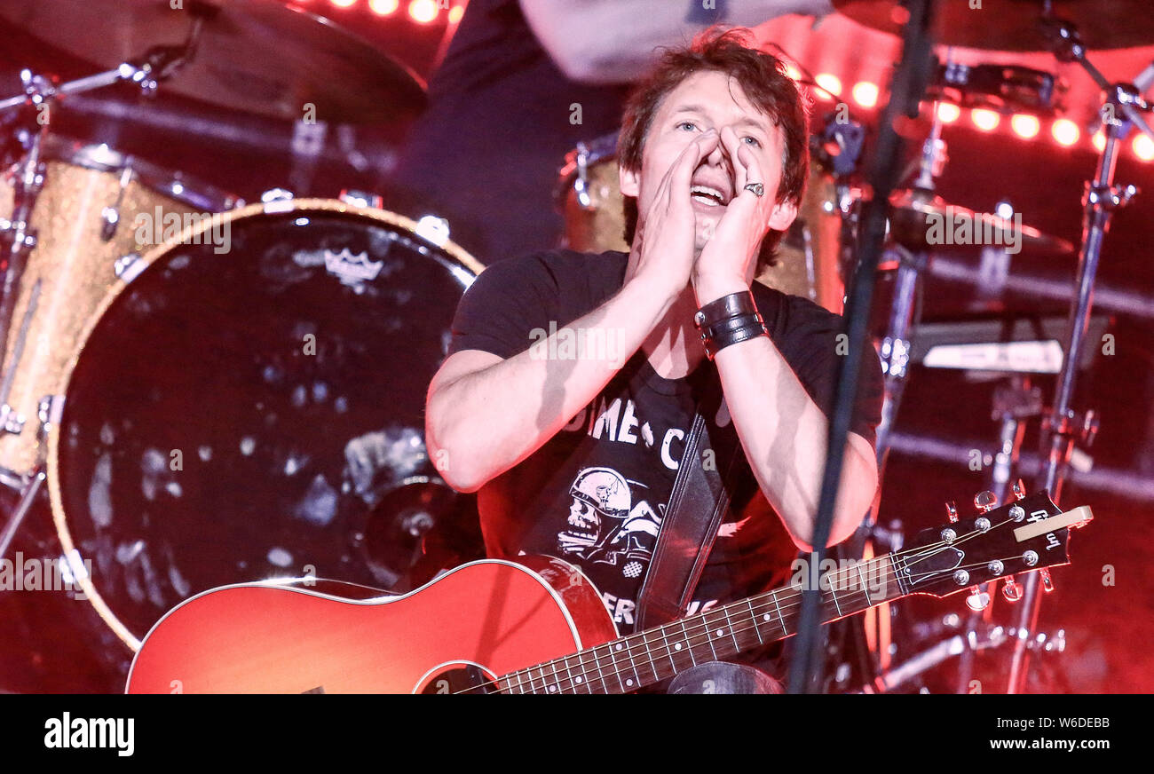 English singer James Blunt performs during his concert in Shanghai ...