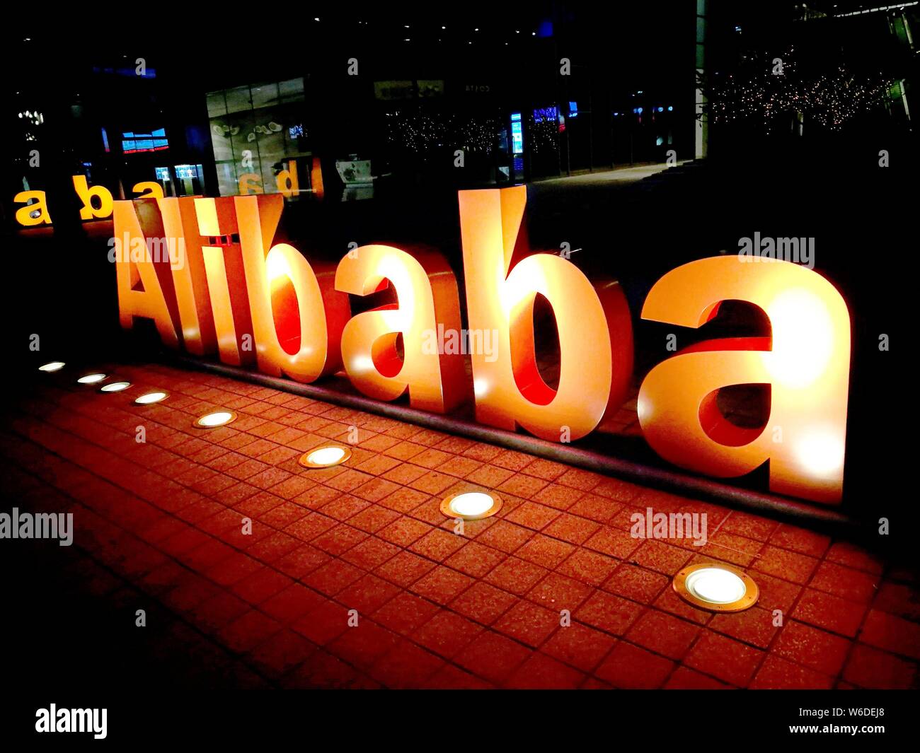 --FILE--View of a logo of Alibaba Group in Shenzhen city, south China's ...