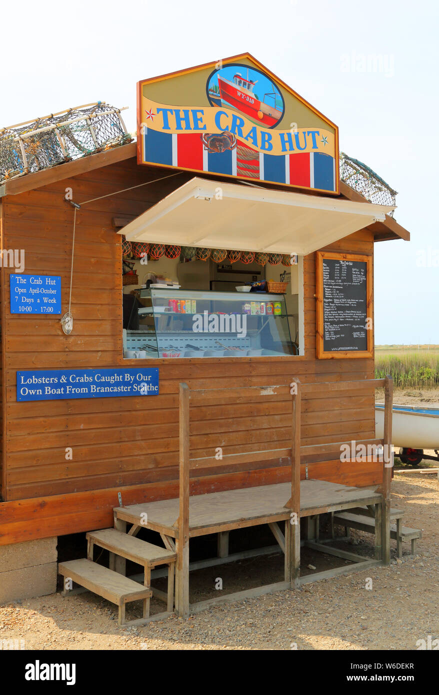 the crab shack at brancaster staithe on the north norfolk coast Stock ...