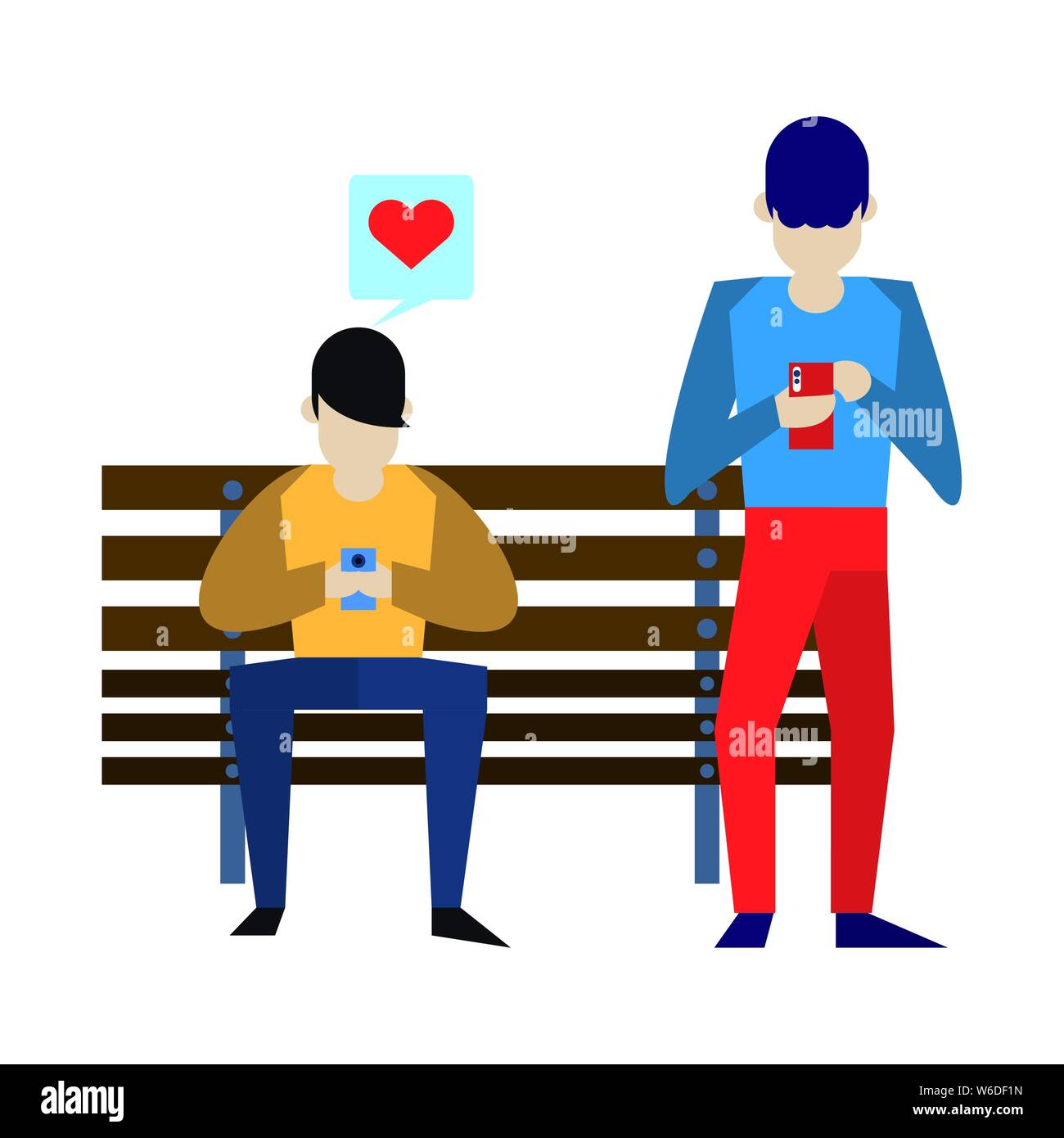 social media network chatting cartoon Stock Vector Image & Art - Alamy