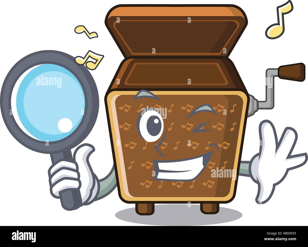 Detective music box isolated with the cartoon Stock Vector Image & Art ...