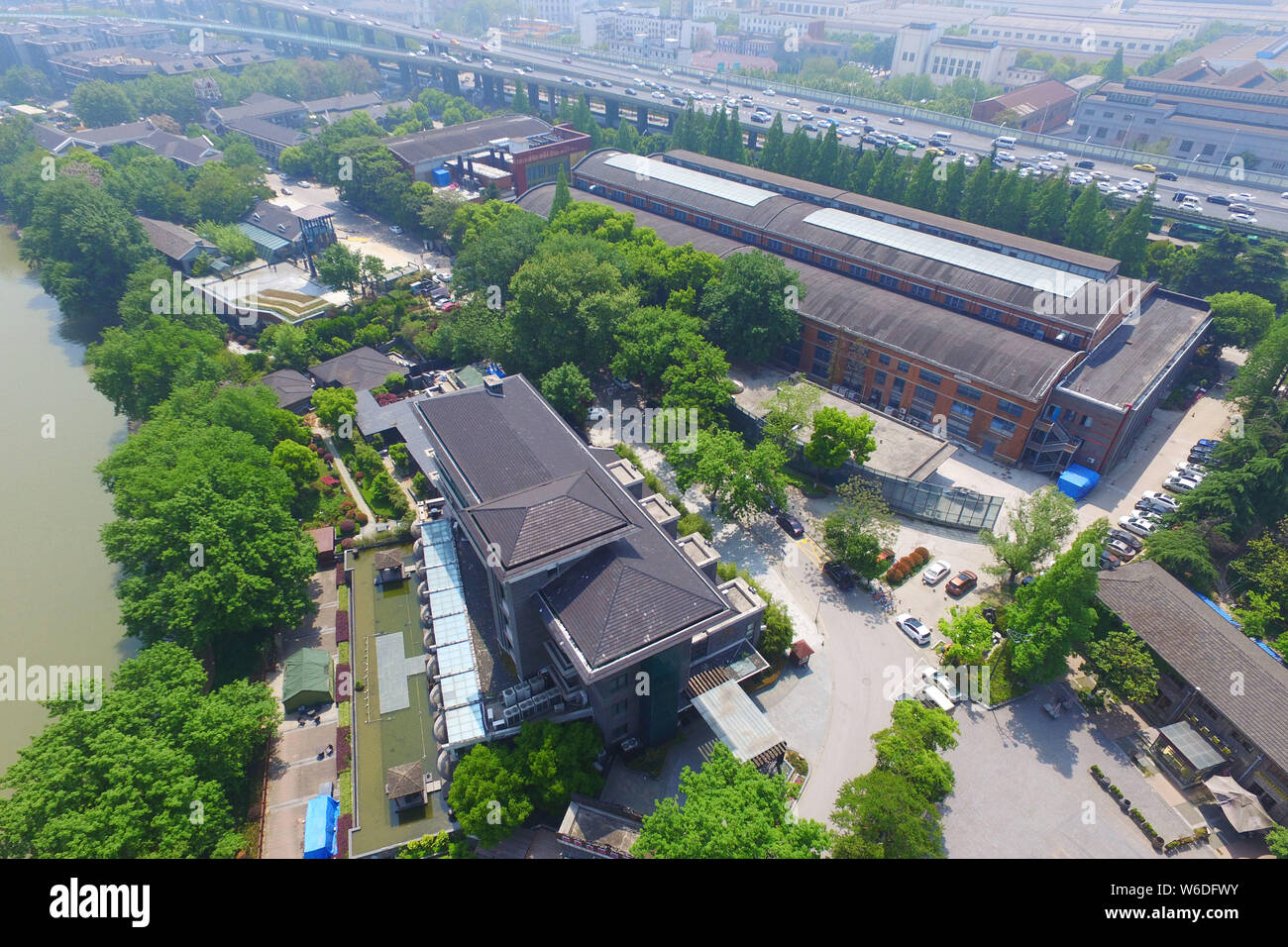 Aerial view of the Nanjing Jinling Arsenal or Nanking Arsenal in ...