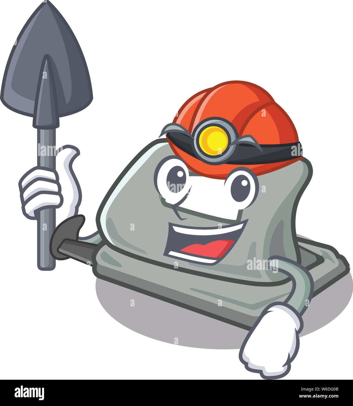 Miner hole puncher placed in cartoon drawer Stock Vector Image & Art ...