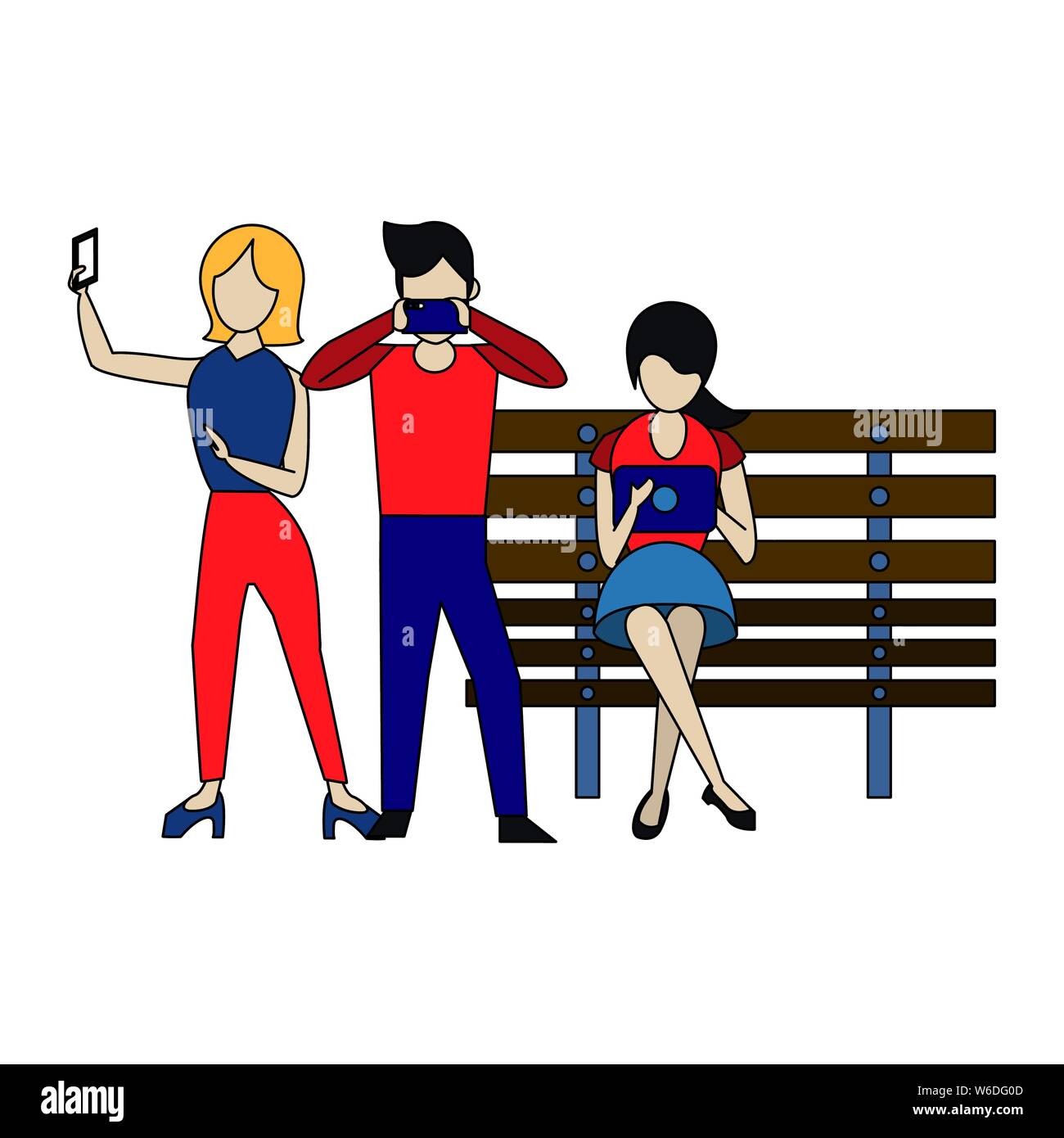 social media network chatting cartoon Stock Vector Image & Art - Alamy