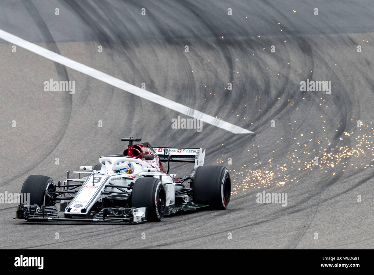Swedish F1 driver Marcus Ericsson of Sauber-Ferrari steers his car ...