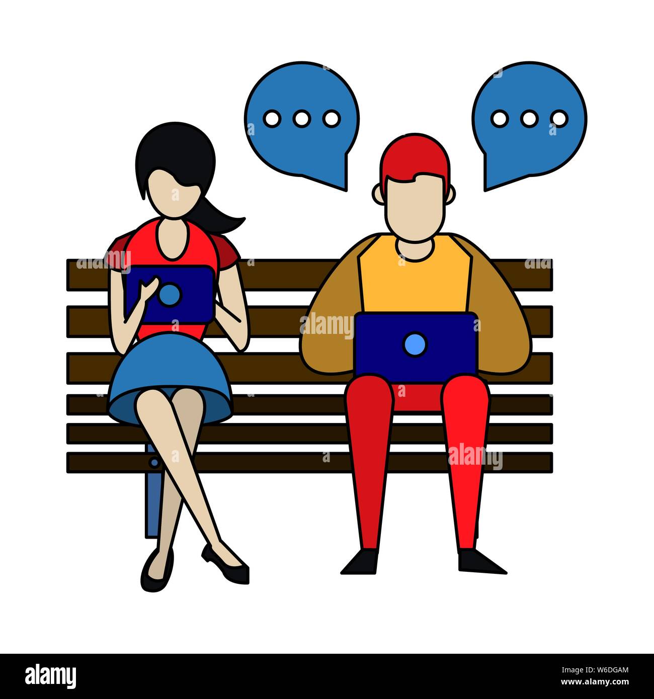 social media network chatting cartoon Stock Vector Image & Art - Alamy