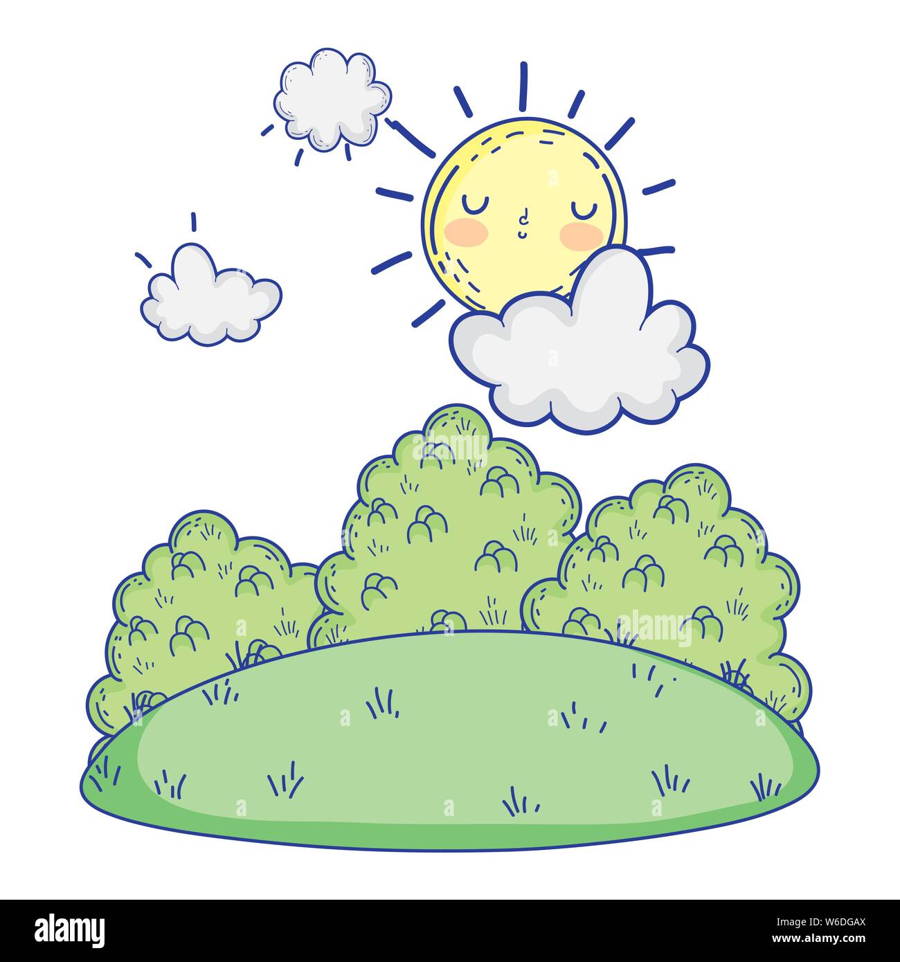 Sun draw cartoon design, Summer spring nature tropical season holiday ...