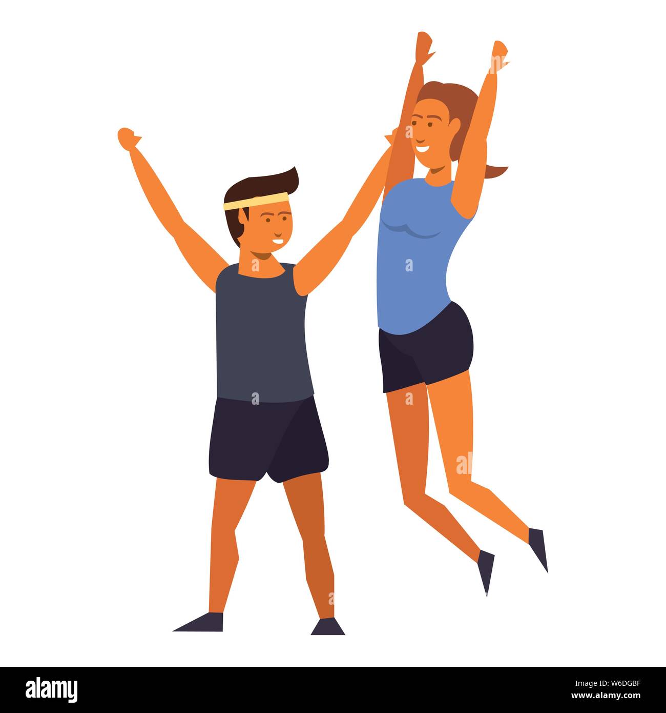 fitness sport exercise lifestyle cartoon Stock Vector Image & Art - Alamy