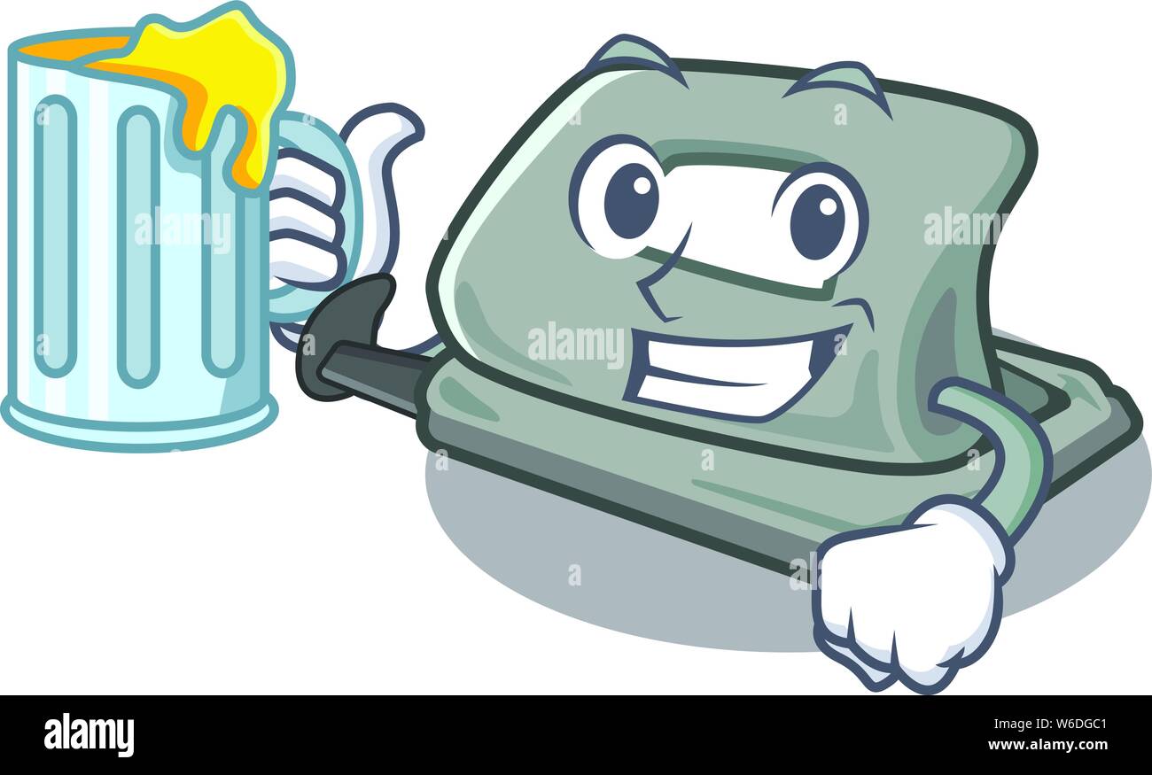 With juice hole puncher placed in cartoon drawer Stock Vector Image ...
