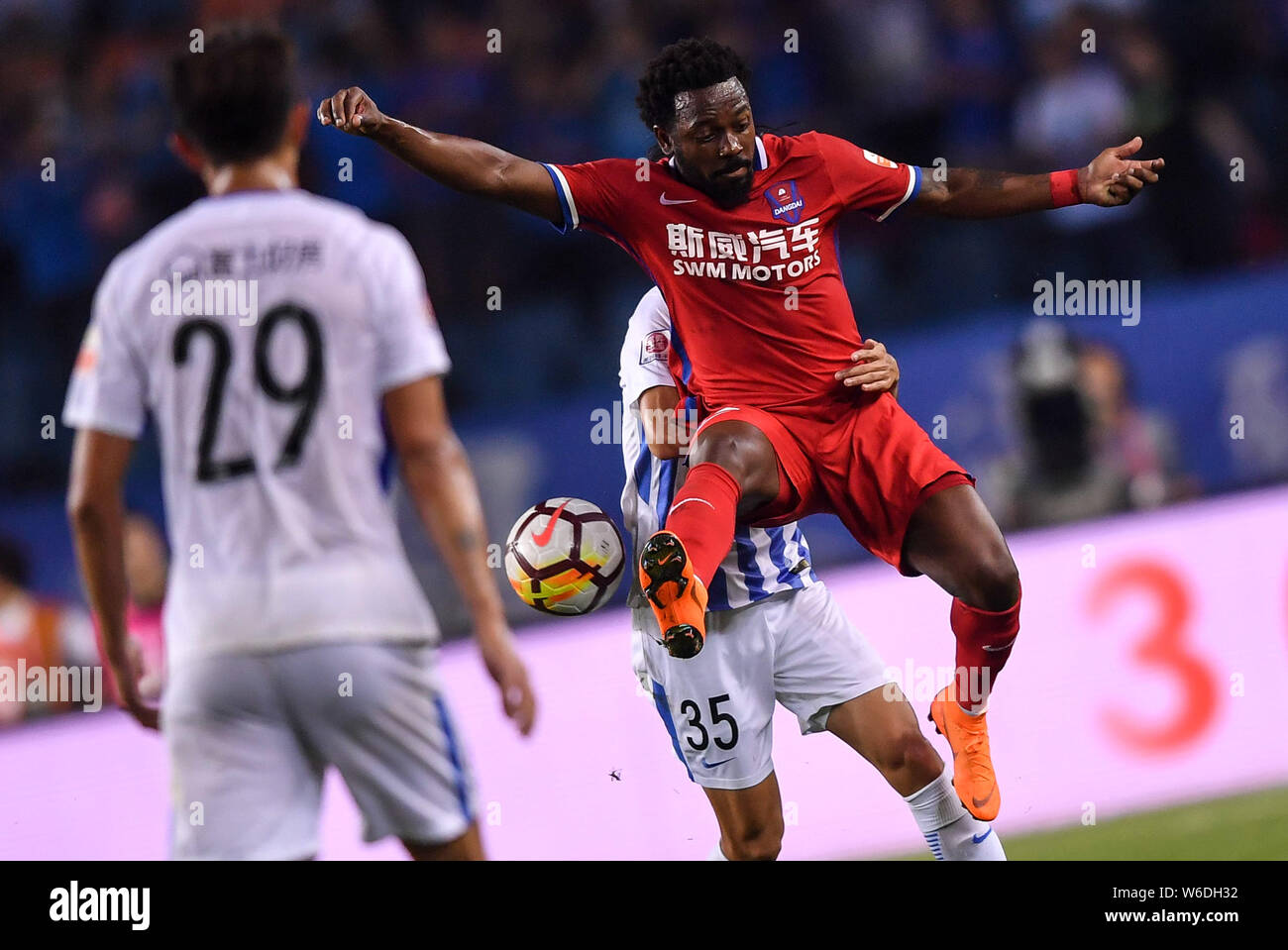 Brazilian football player Fernandinho Henrique of Chongqing SWM ...