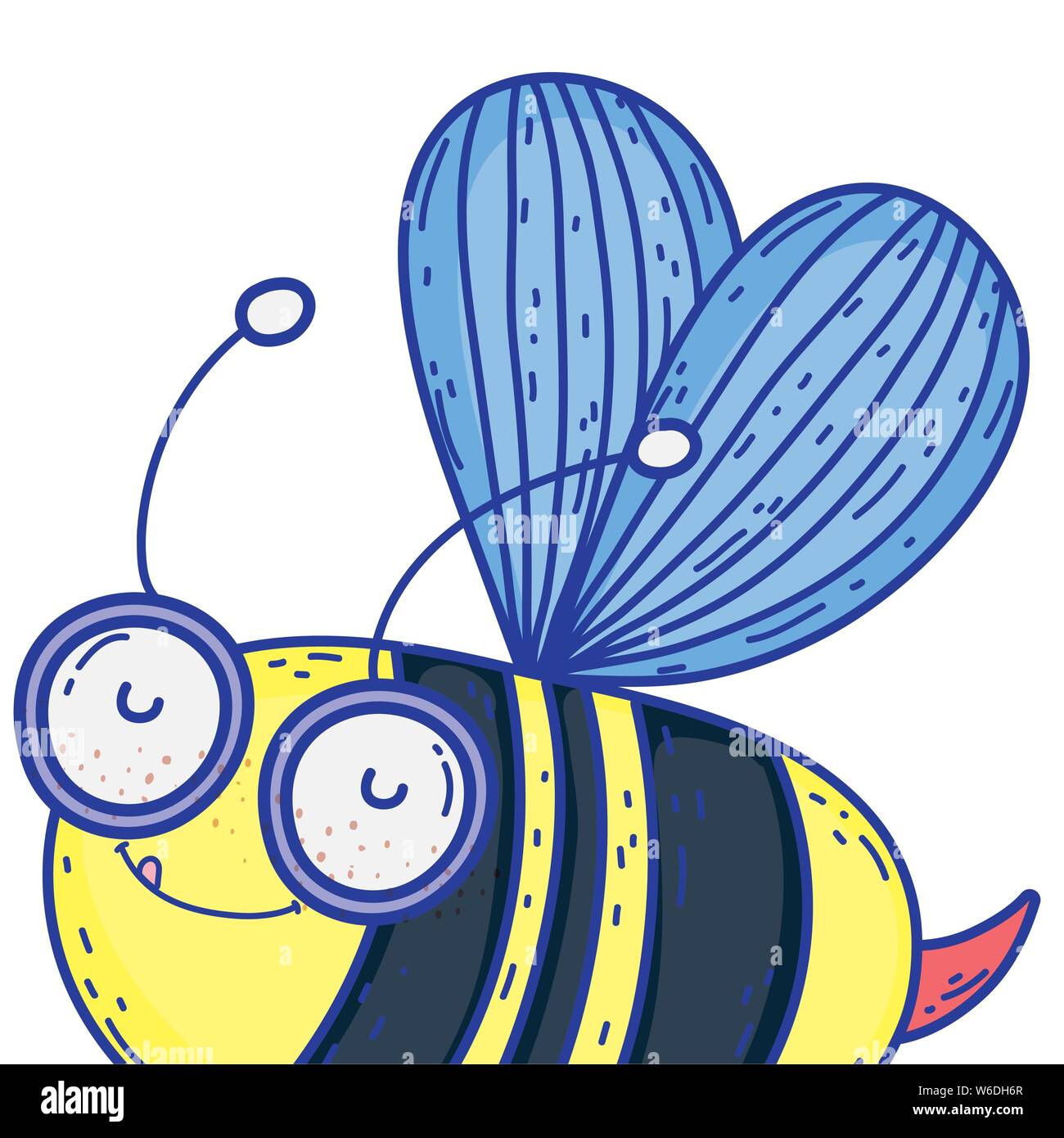 Bee draw cartoon design, Animal insect bug cute character nature and ...