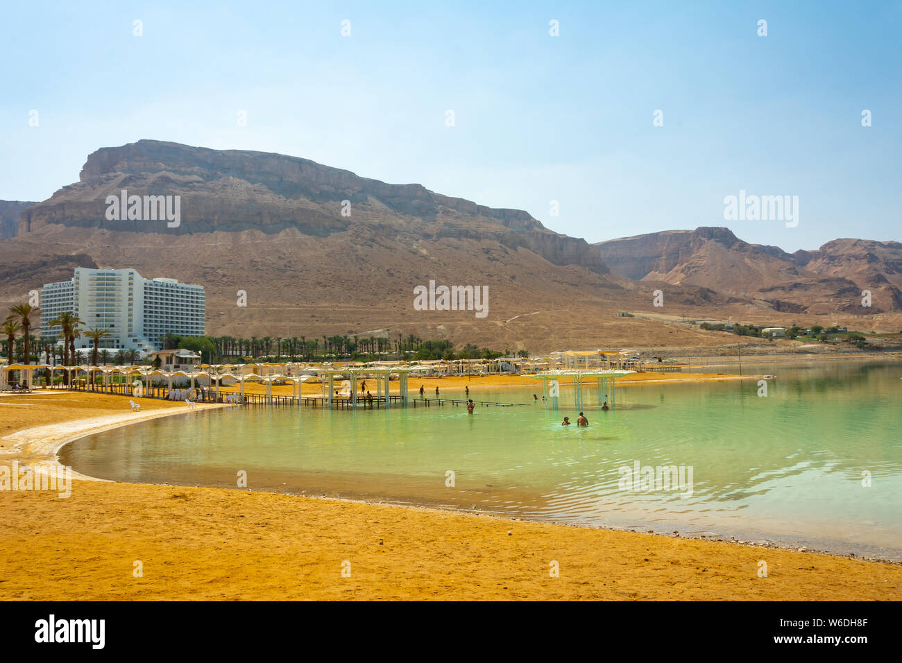 Israeli coast of the Dead Sea Ein Bokek Israel Stock Photo - Alamy