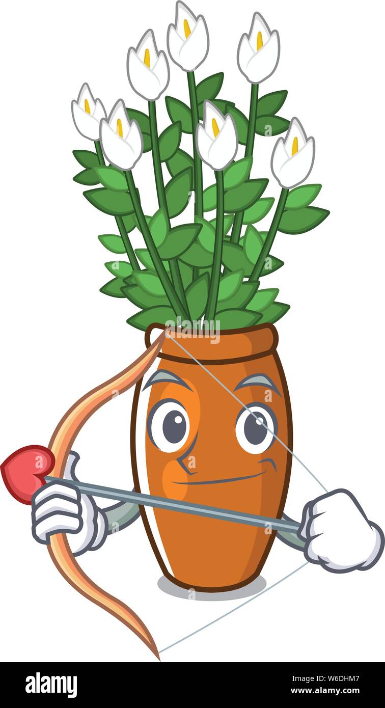 Cupid cartoon peace lily grows in backyard Stock Vector Image & Art - Alamy