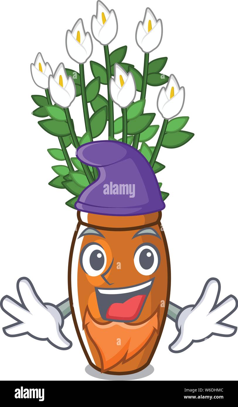 Elf cartoon peace lily grows in backyard Stock Vector Image & Art - Alamy