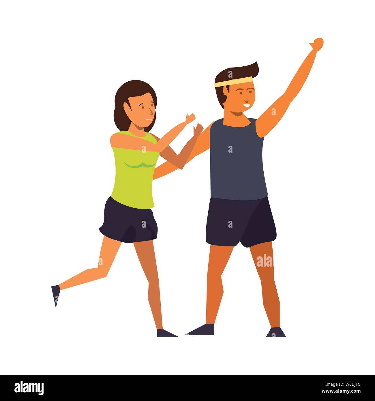 fitness sport exercise lifestyle cartoon Stock Vector Image & Art - Alamy