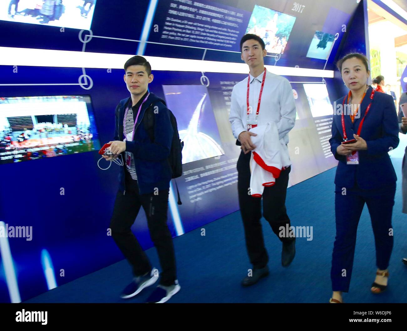 Chinese short track speed skater Wu Dajing, the winner of the men's 500 ...