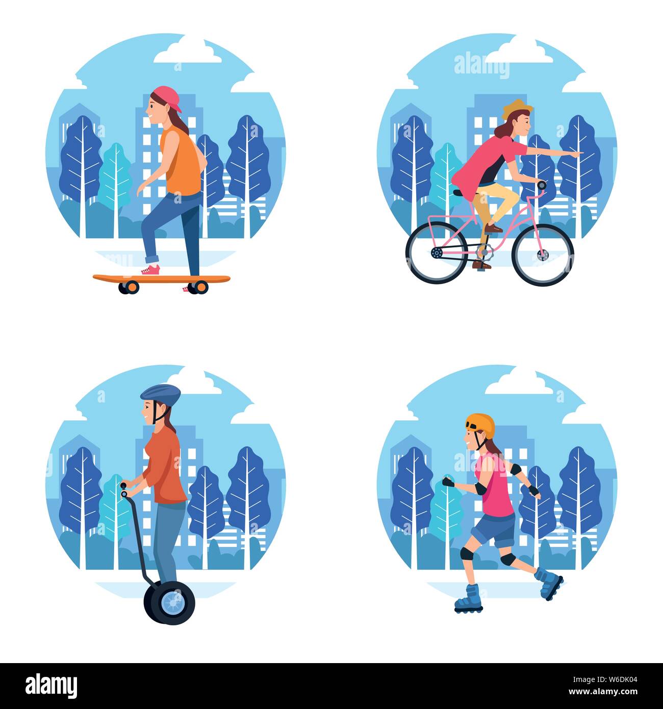 sport outdoor sportive activity cartoon Stock Vector Image & Art - Alamy