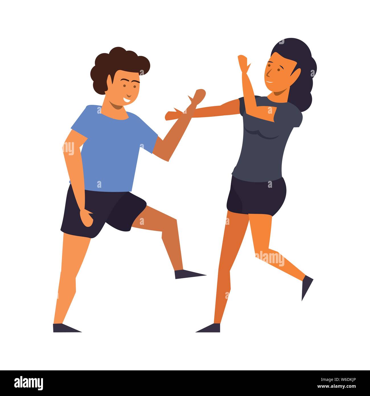 fitness sport exercise lifestyle cartoon Stock Vector Image & Art - Alamy