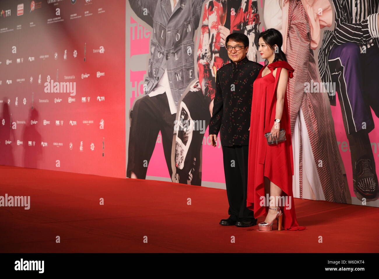 Chinese actress Zhao Wei, right, and Hong Kong kungfu star Jackie Chan ...