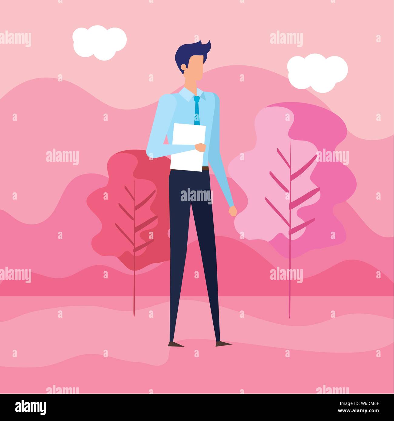 elegant businessman worker in the camp Stock Vector Image & Art - Alamy