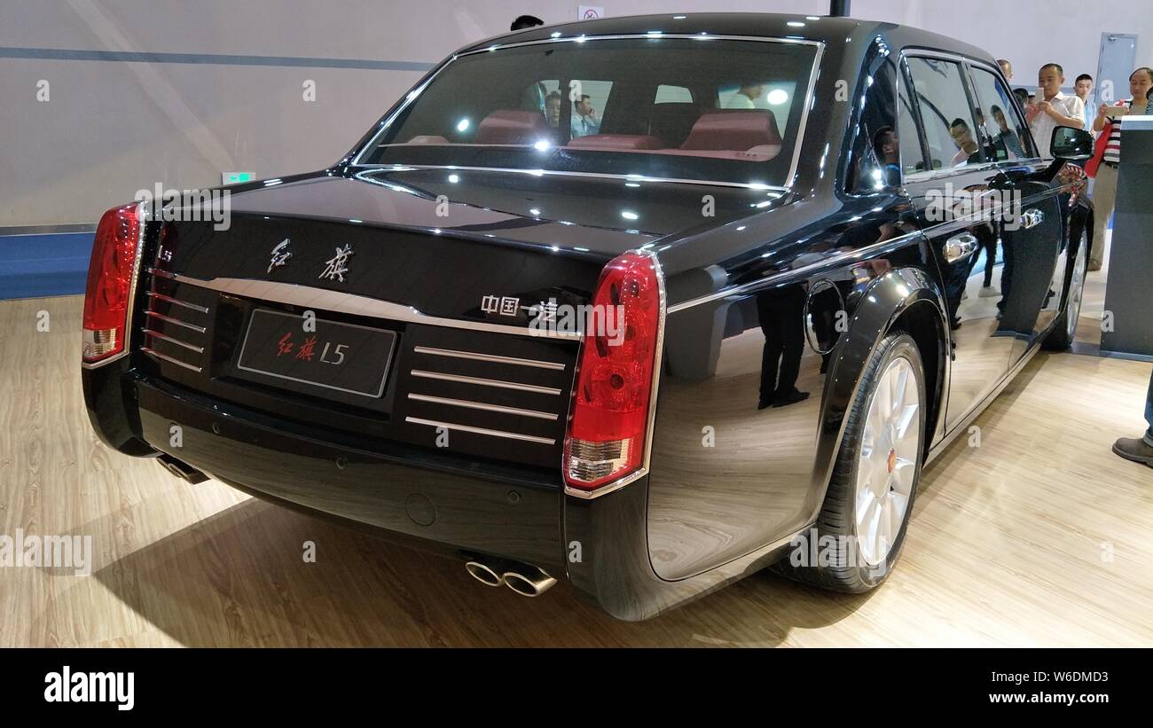 --FILE--A Red Flag or Hongqi L5 car is on display during an automobile ...