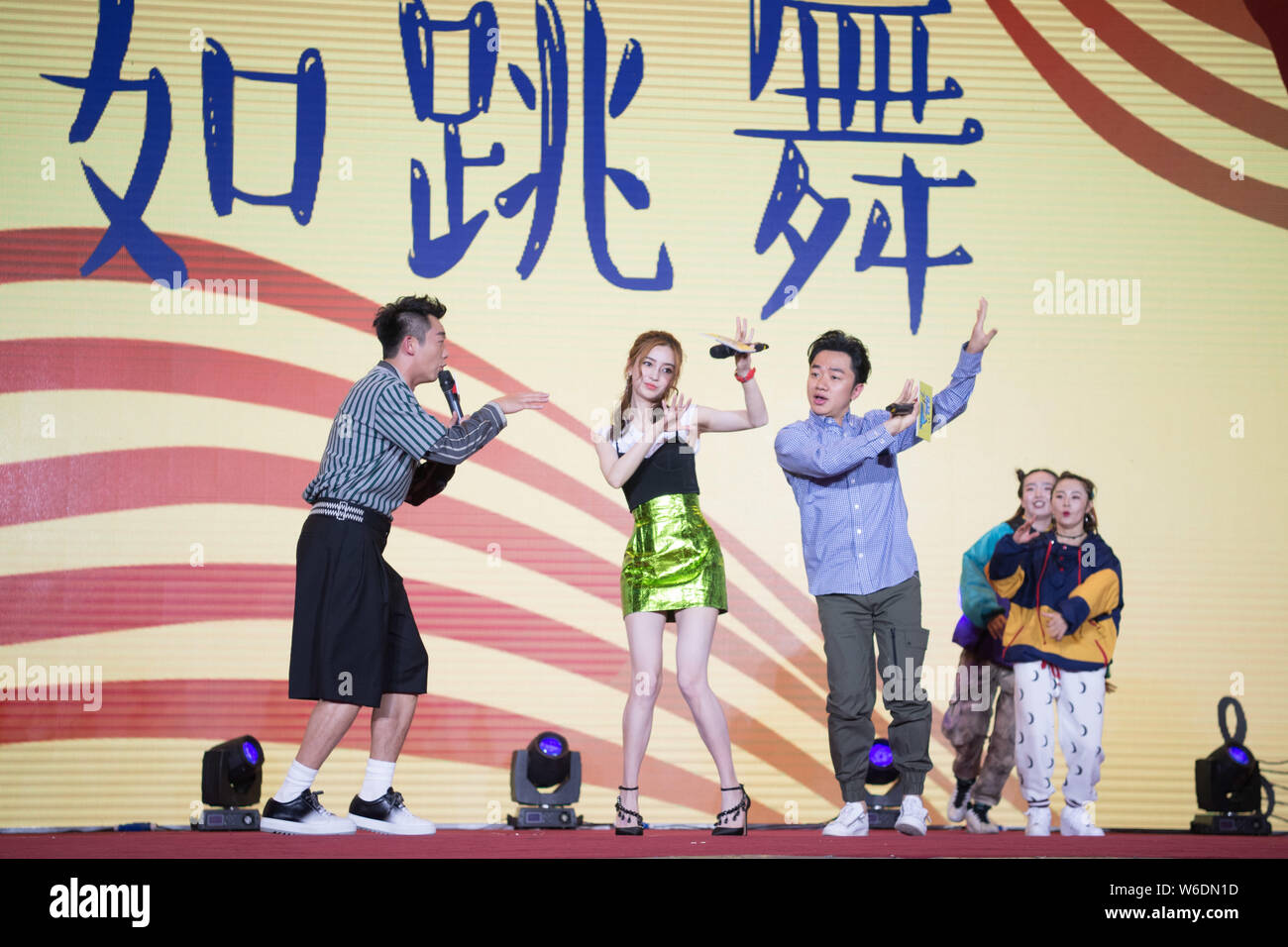 (From left) Chinese actor Ryan Zheng Kai, Hong Kong actress Angelababy ...