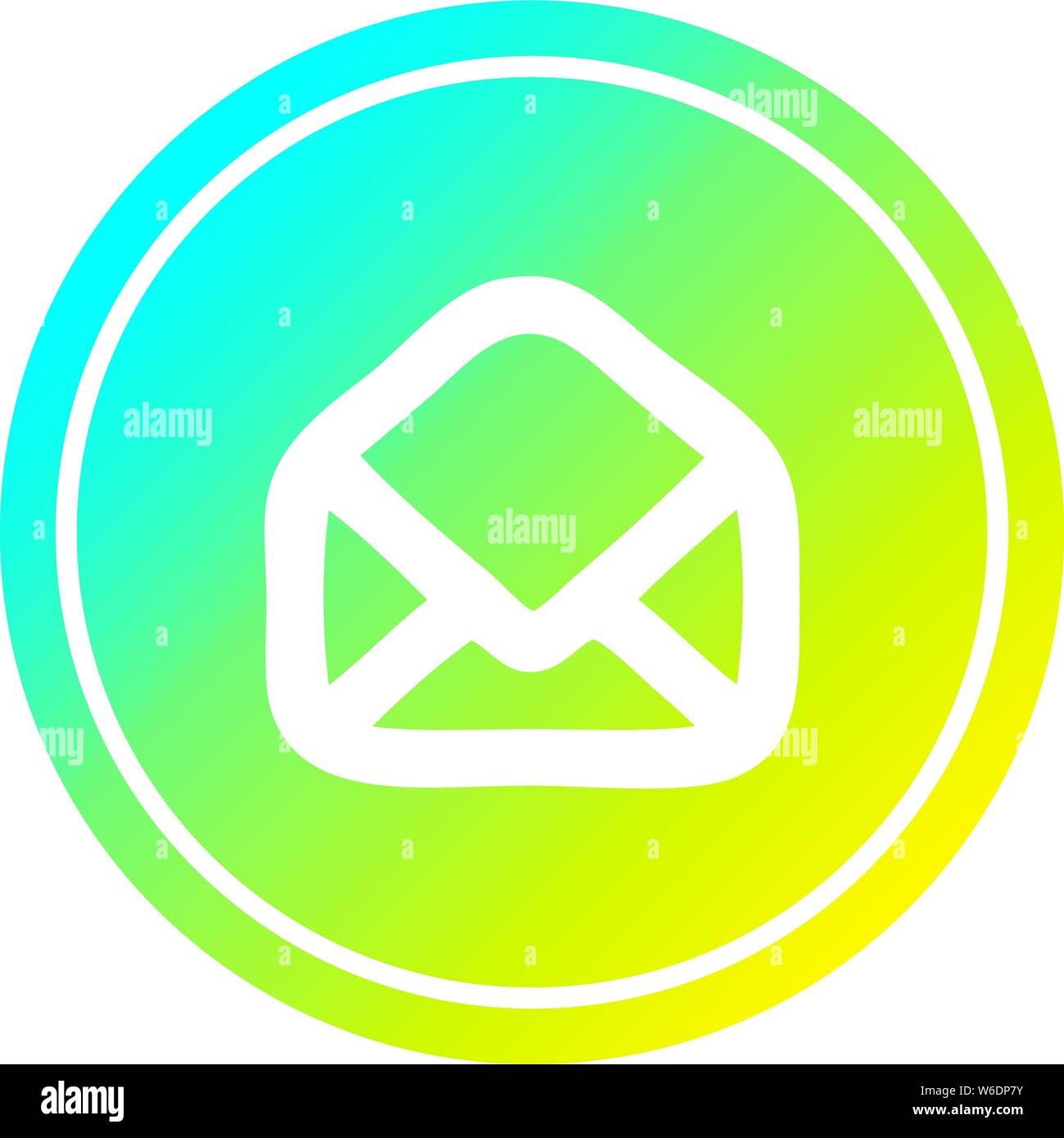 envelope letter circular icon with cool gradient finish Stock Vector ...