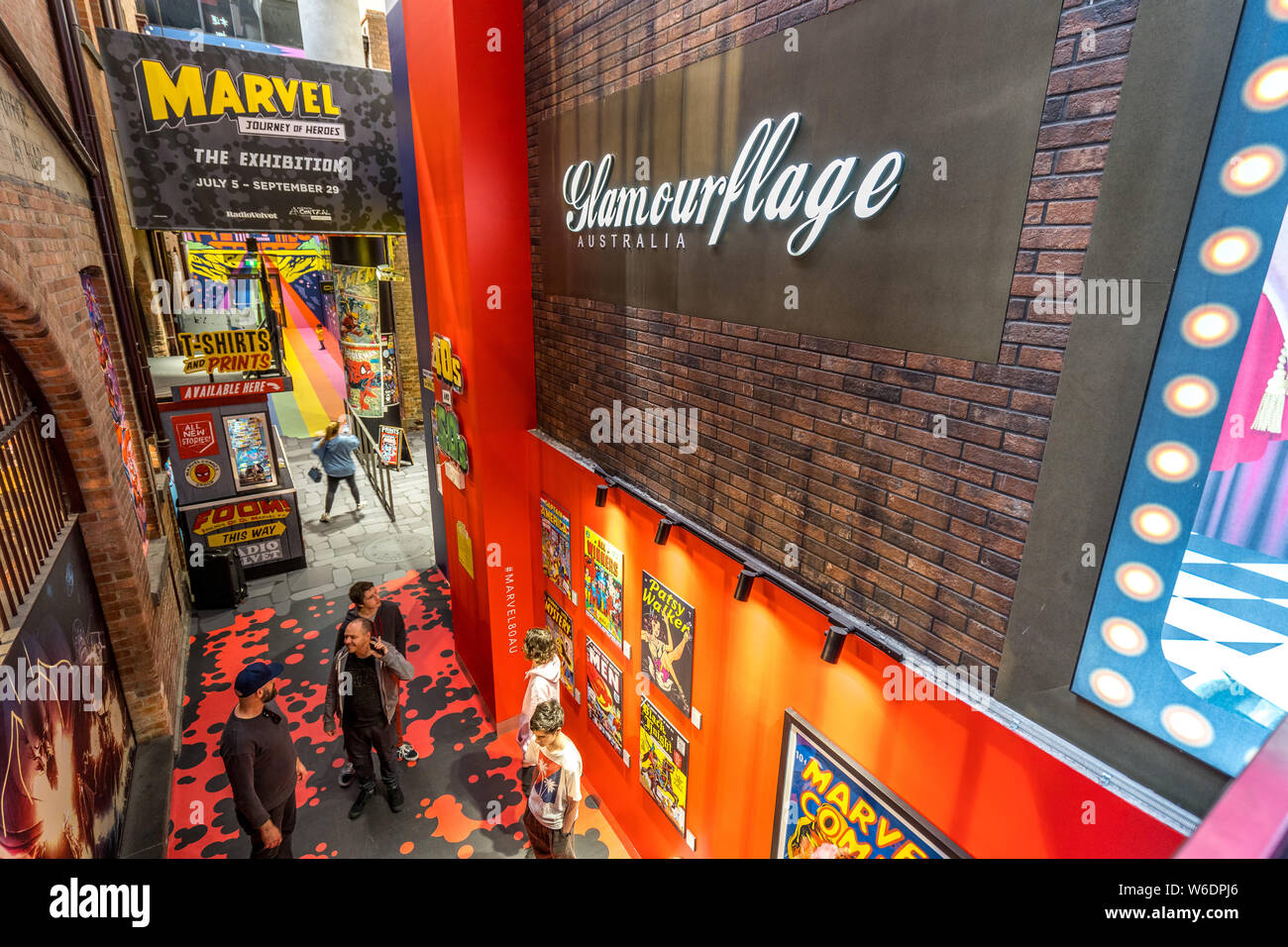 Melbourne, Australia - Marvel Exhibition in Melbourne Central Stock ...