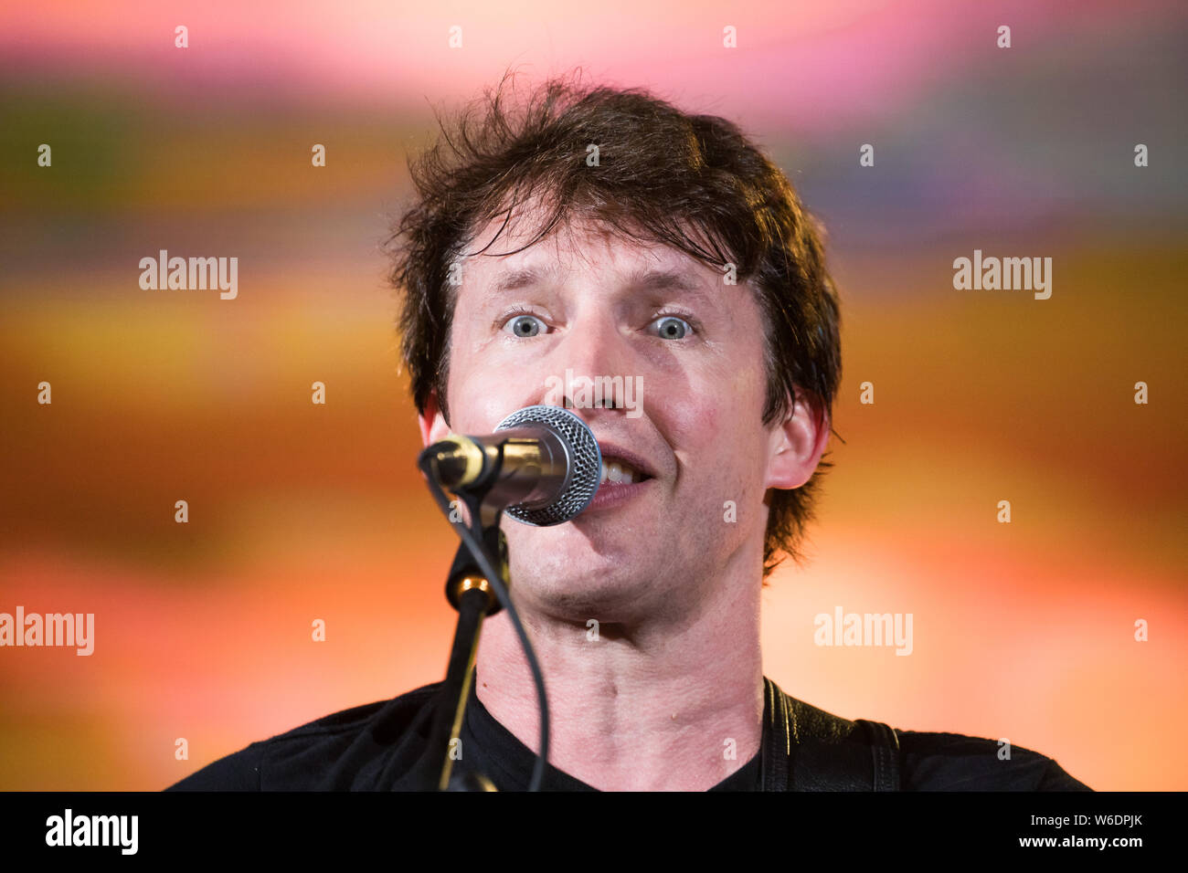 English singer James Blunt performs during his concert in Guangzhou ...