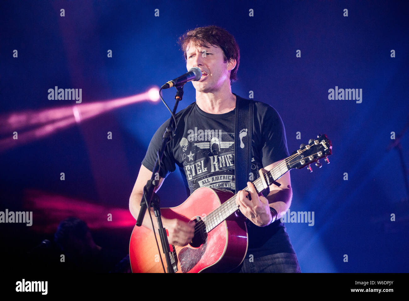 English singer James Blunt performs during his concert in Guangzhou ...