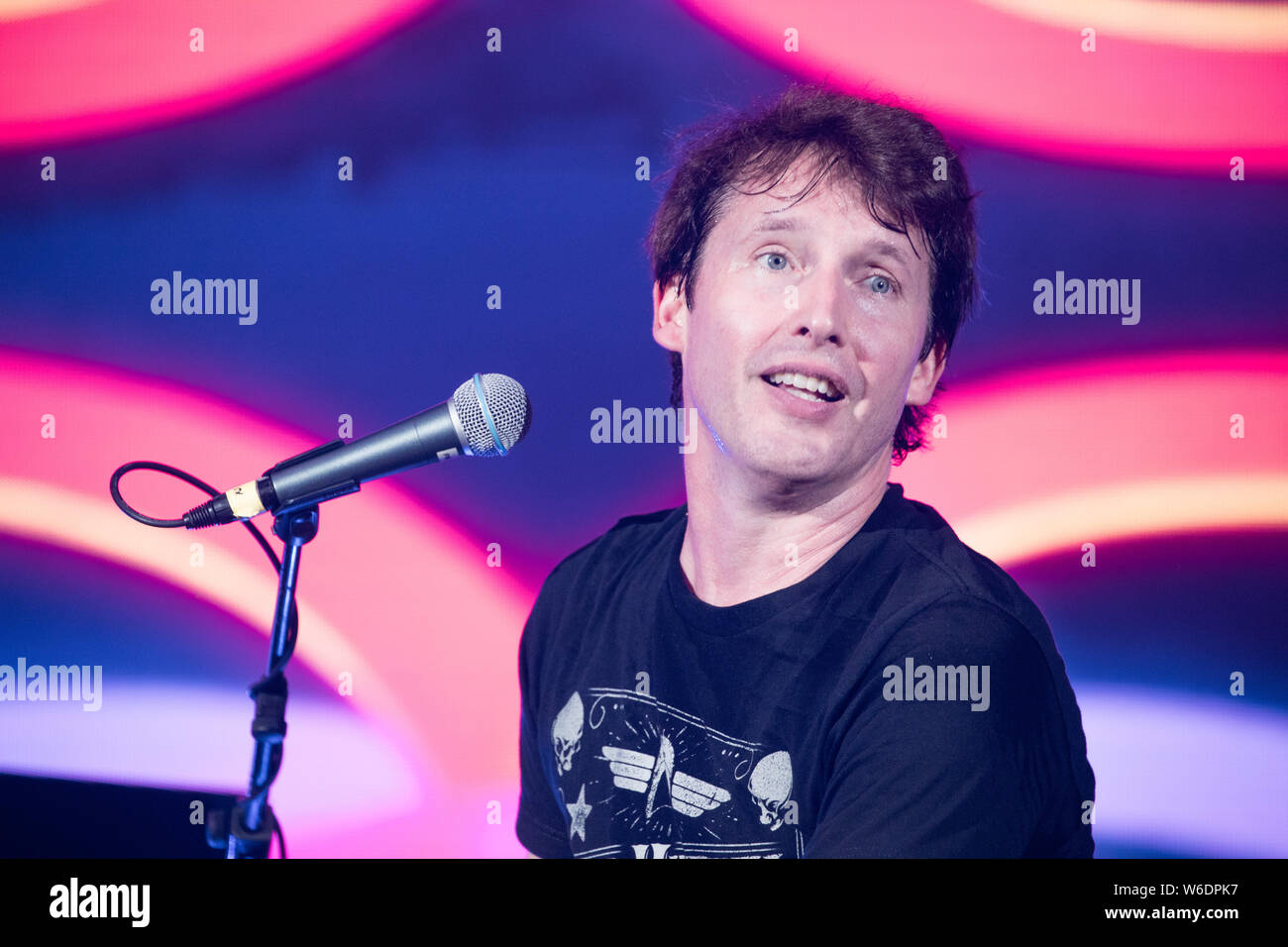 English singer James Blunt performs during his concert in Guangzhou ...