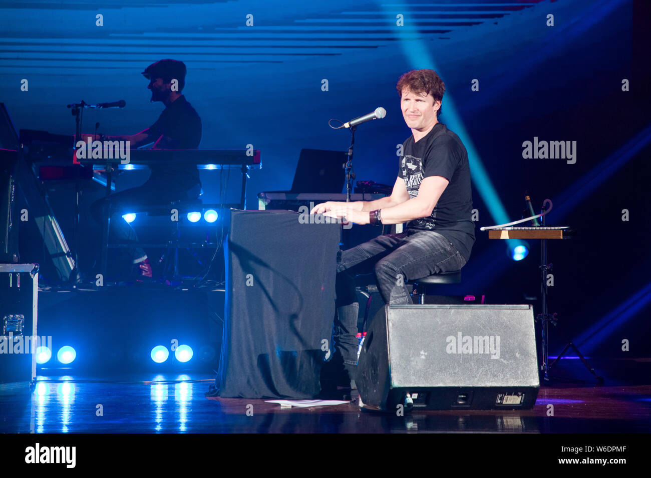 English singer James Blunt performs during his concert in Guangzhou ...