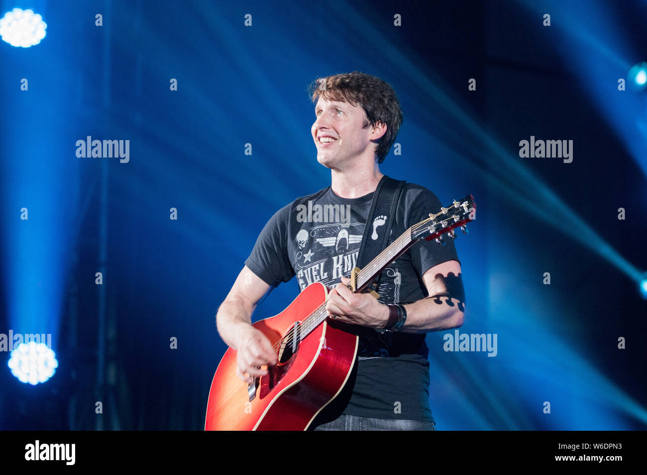 English singer James Blunt performs during his concert in Guangzhou ...