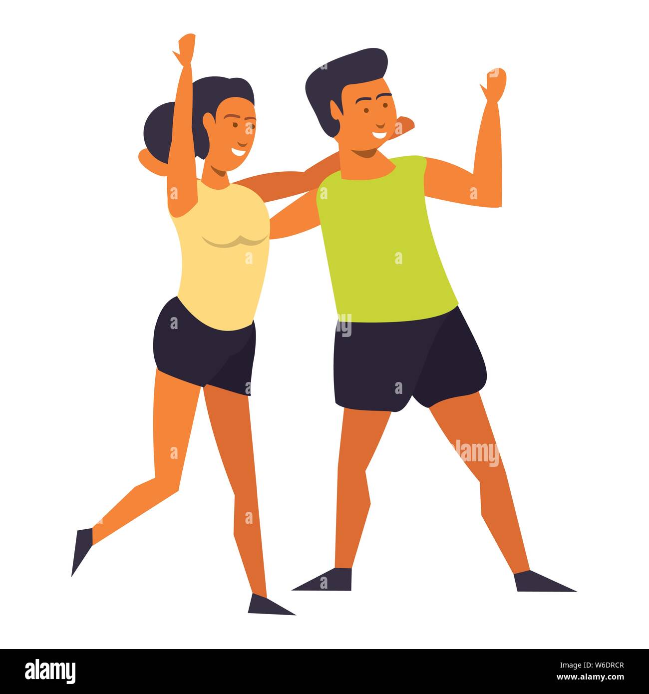 fitness sport exercise lifestyle cartoon Stock Vector Image & Art - Alamy