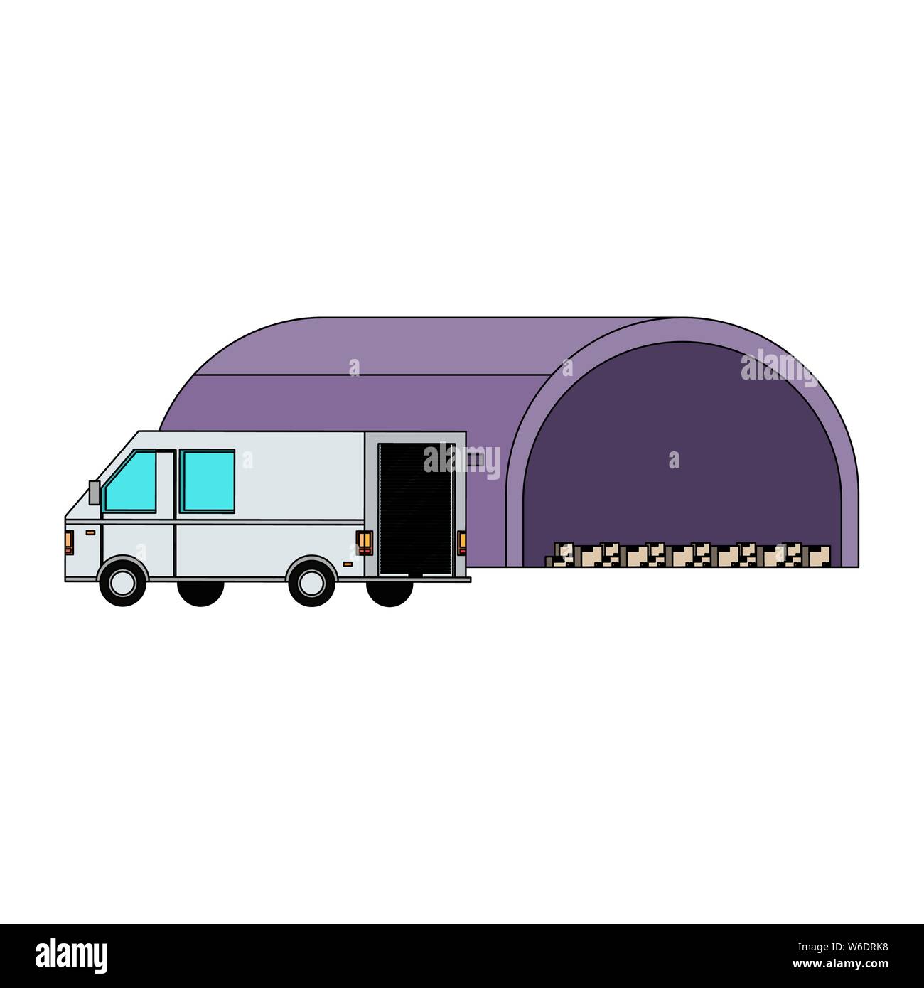 shipping logistic delivery cargo cartoon Stock Vector Image & Art - Alamy