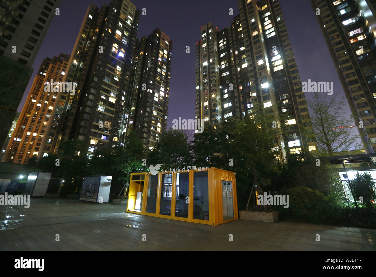 View of the shared gym in Chengdu city, southwest China's Sichuan ...