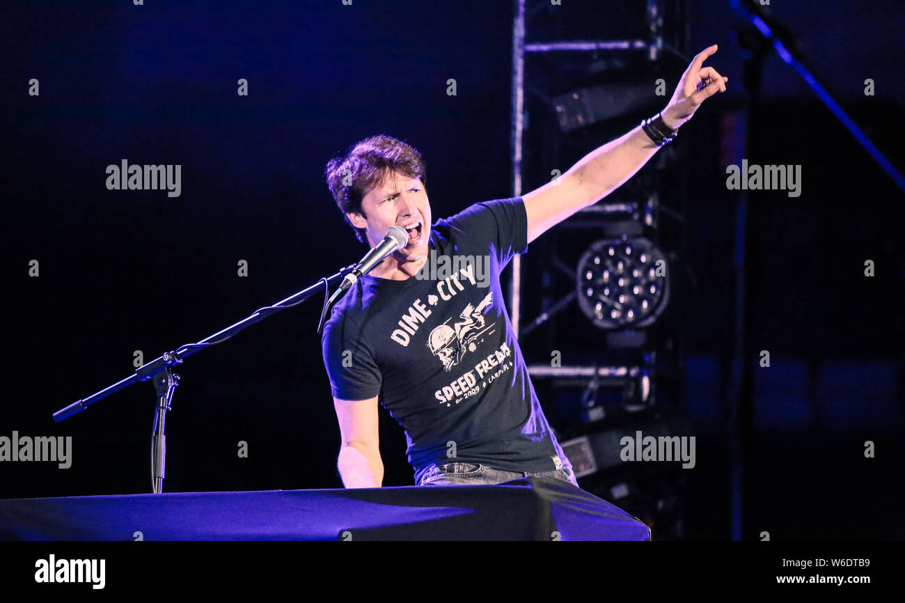English singer James Blunt performs during his concert in Shanghai ...