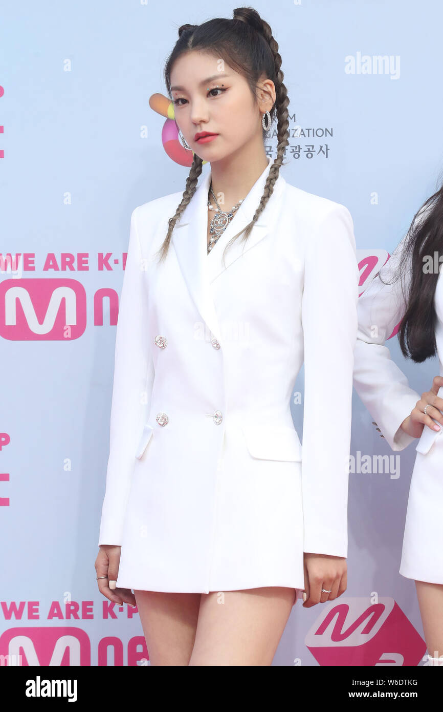01st Aug, 2019. S. Korean singer Yeji South Korean singer Yeji poses ...