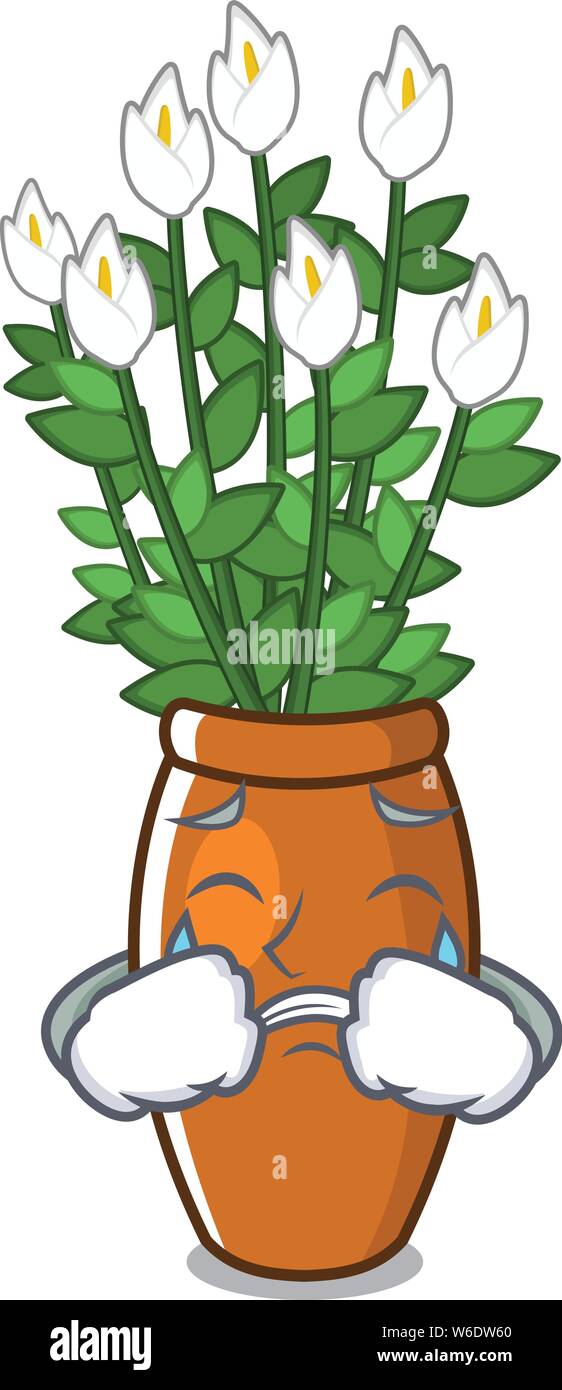 Crying peace lily with the character shape Stock Vector Image & Art - Alamy