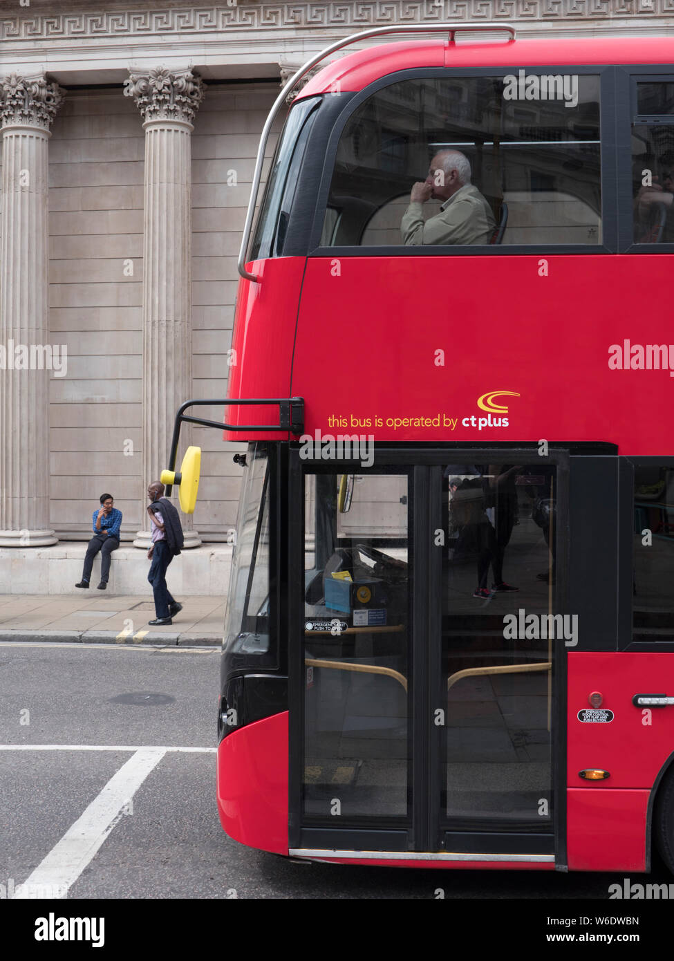 ctplus London Red double decker bus with passengers, CT Plus is the ...