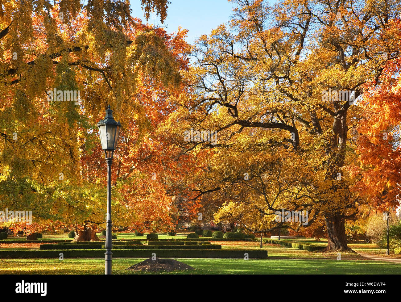 Park of Hluboka Castle in Hluboka nad Vltavou. Czech Republic Stock ...