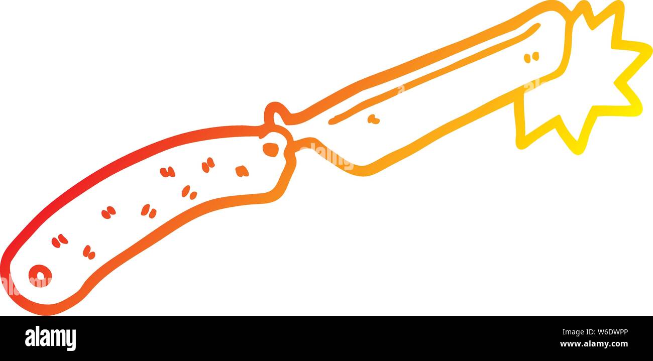 warm gradient line drawing of a cartoon sharp razor Stock Vector Image ...