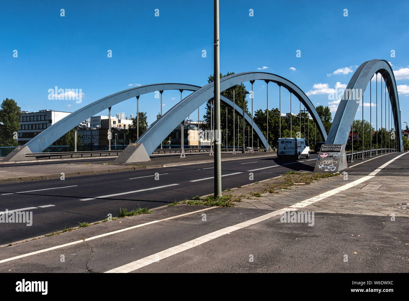 Mörsch Bridge is a road bridge, tied-arch bridge and steel bridge that ...