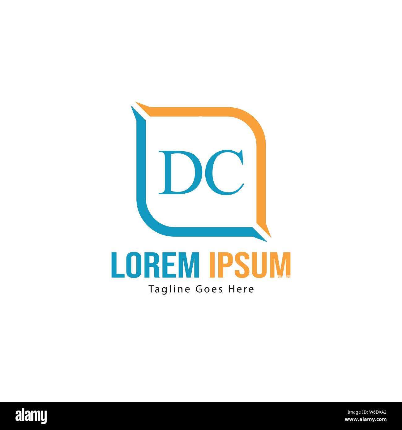DC Letter Logo Design. Creative Modern DC Letters Icon Illustration ...
