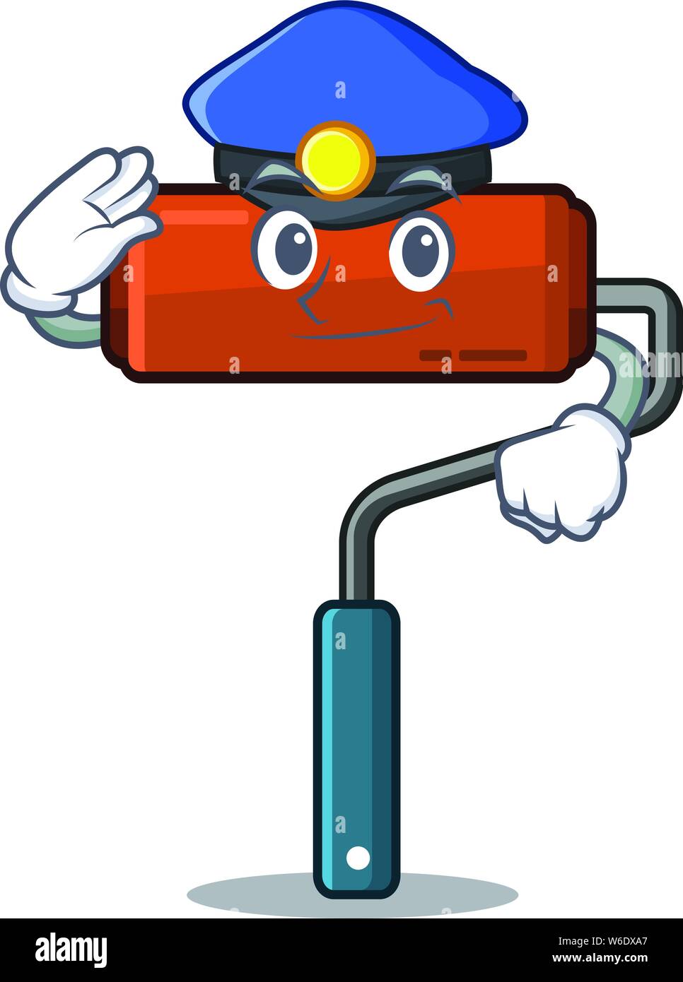 Police paint roller isolated in the cartoon Stock Vector Image & Art ...