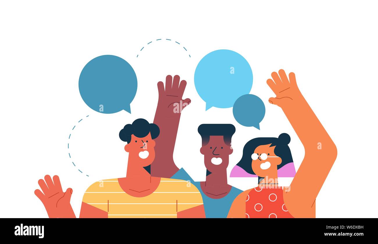 Teen teenager group conversation Stock Vector Images - Alamy