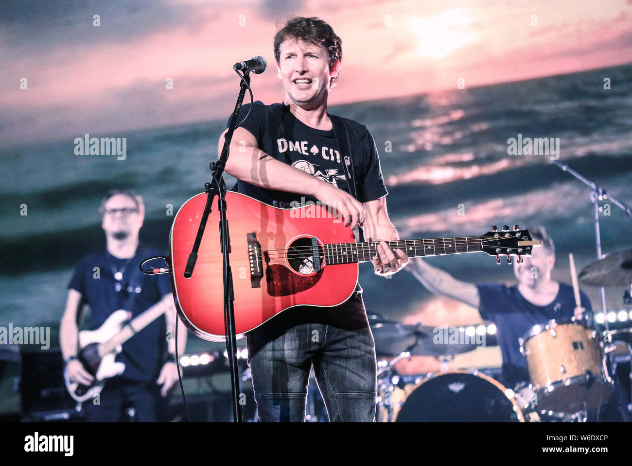 English singer James Blunt performs during his concert in Shanghai ...