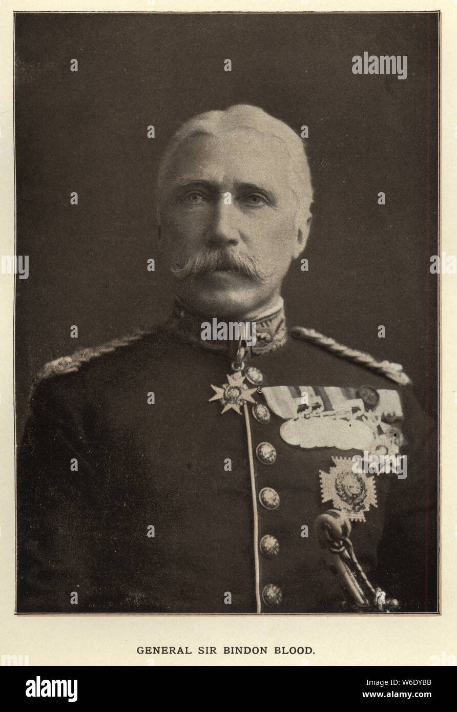 Vintage photograph of General Sir Bindon Blood a British Army commander ...