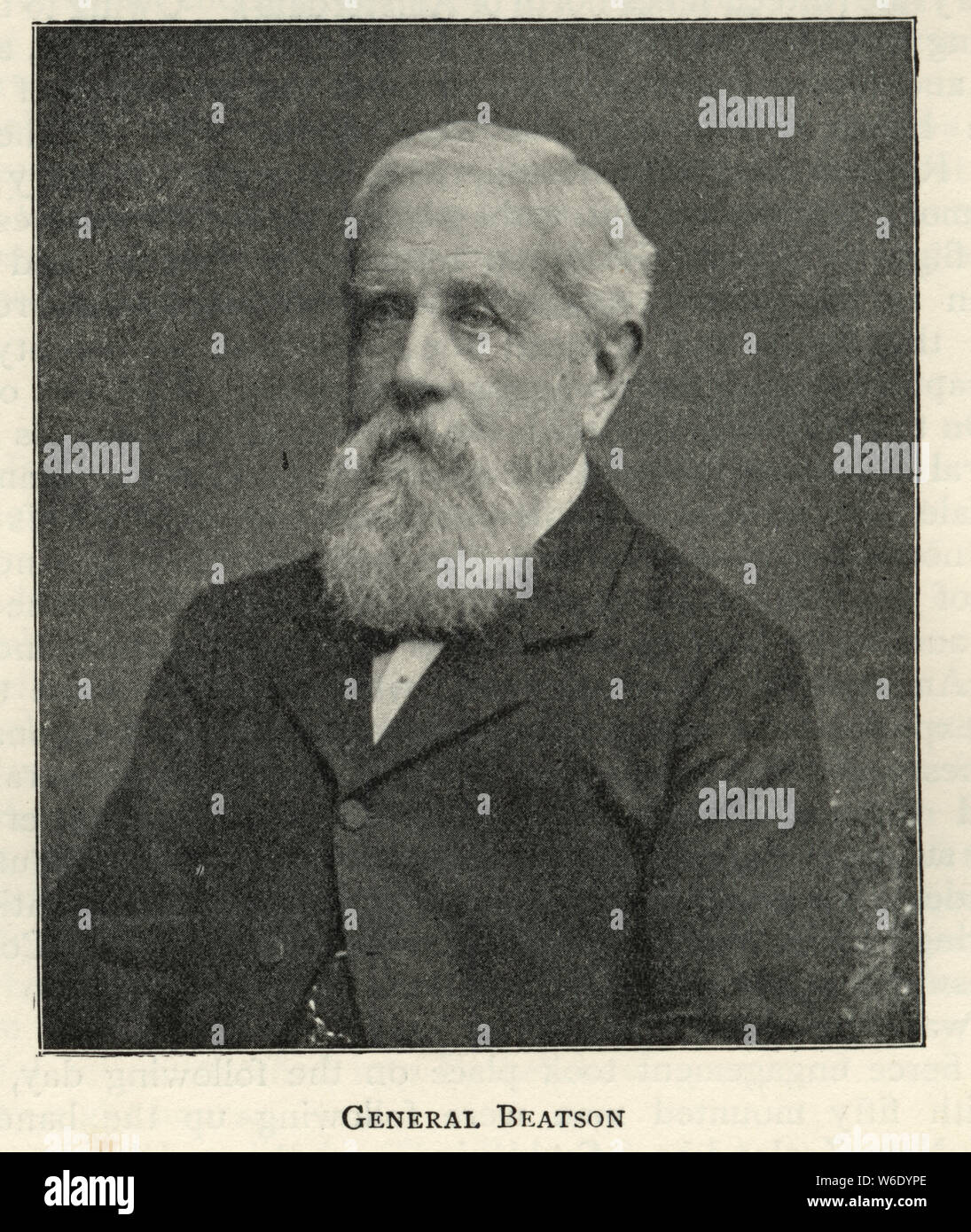 Vintage photograph of General Beatson Stock Photo - Alamy